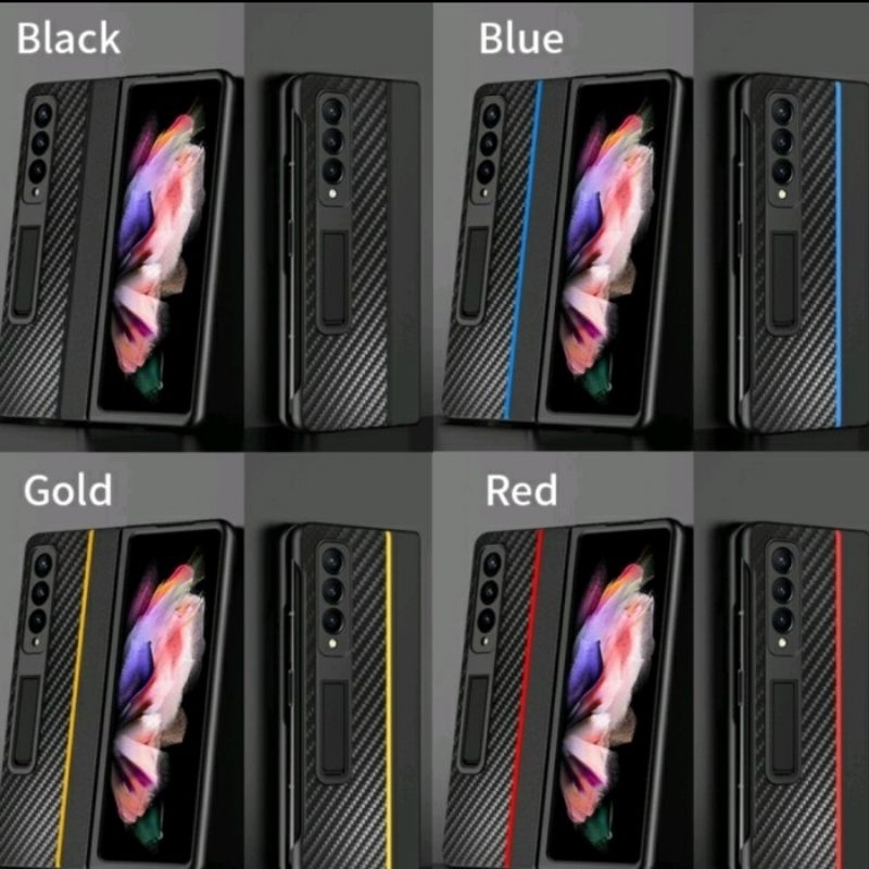 Jual Samsung Fold 4 FOLD4 5G Case Casing Hardcase Carbon Standing Fiber ...