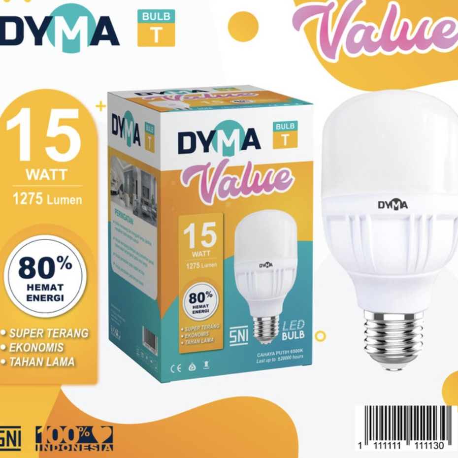 Jual LAMPU BOHLAM DYMA VALUE BULB LED MURAH 5W 10W 15W 20W 30W 40W | Shopee Indonesia