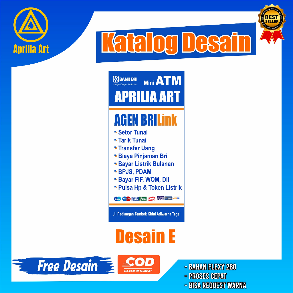 Jual Banner / Spanduk Agen BRILink Custom Nama Toko | Shopee Indonesia