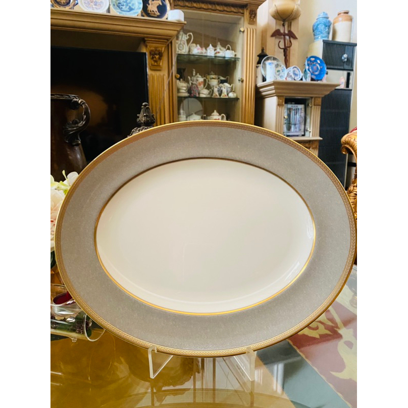 Jual Piring Saji Wedgwood Renaissance Grey Serving Oval Platter L 36 Cm ...