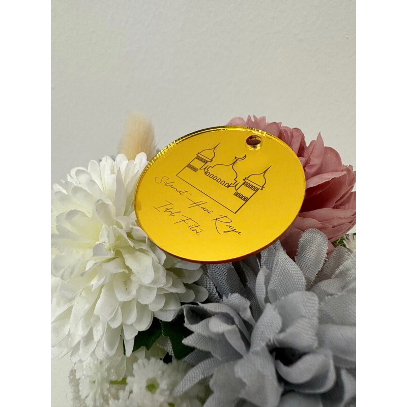 Jual Acrylic Mirror Tag | Hampers Tag Akrilik | Acrylic Mirror Round ...
