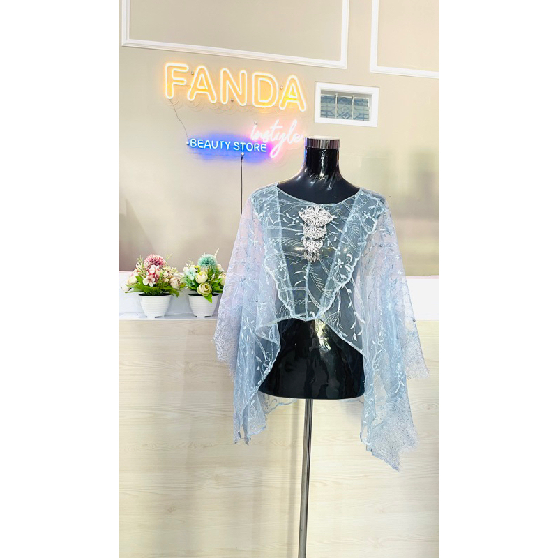 Jual Diva Cape | Cape Brokat | Cape Batwing | Cape Kebaya | Cape Tille ...