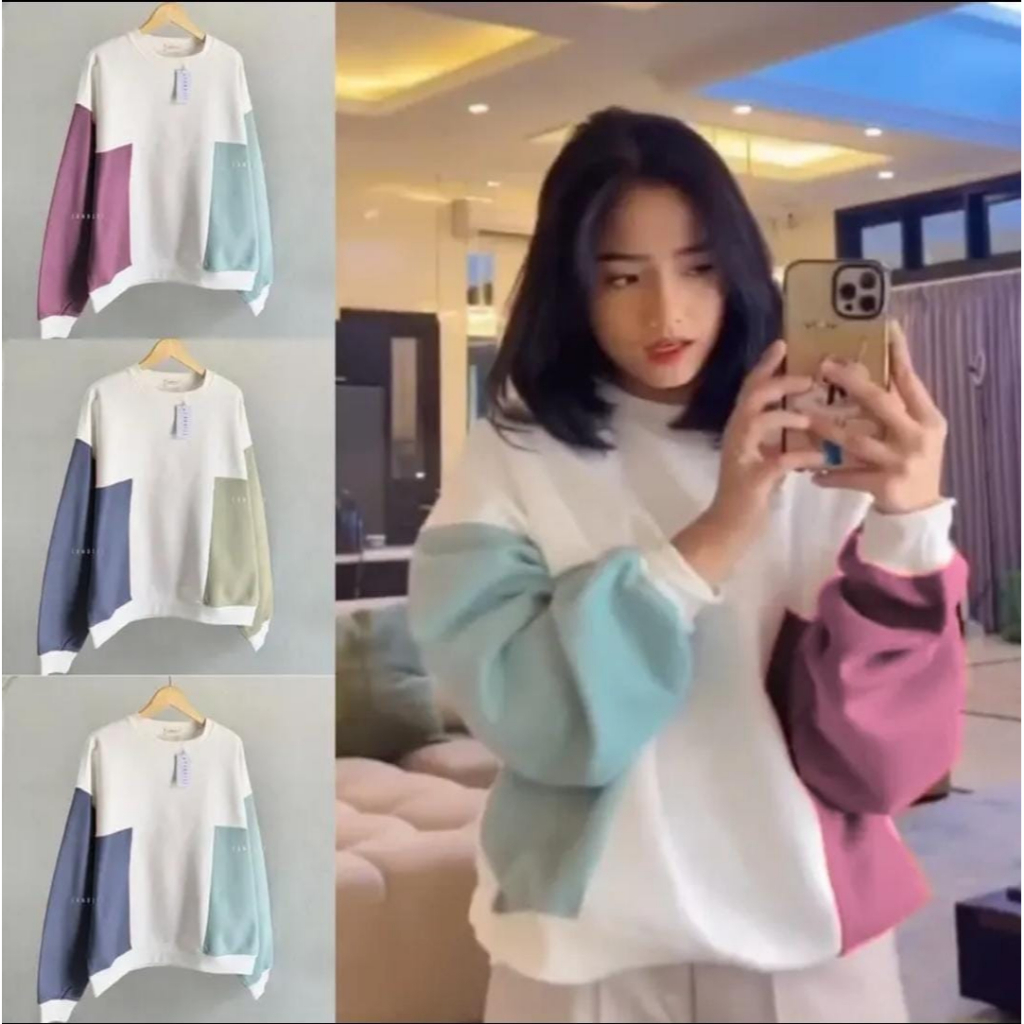 Jual SWEATER WANITA CANDIEZ POVERSIZE ALLSIZE FIT TO XL / ATASAN CEWEK ...