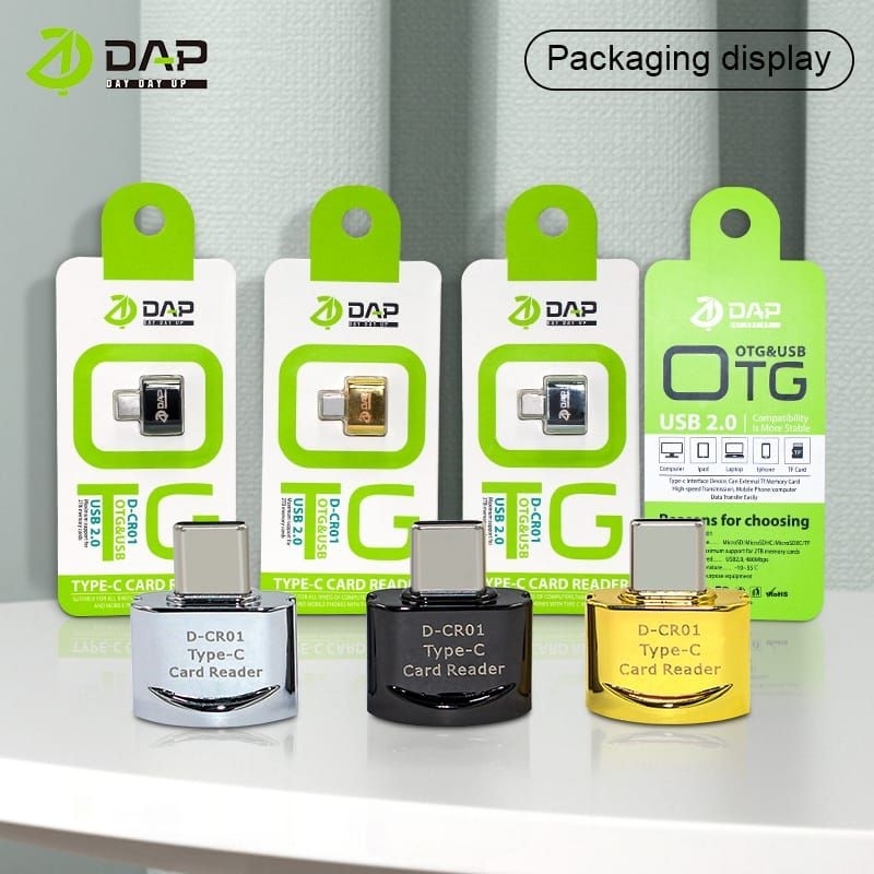 Jual DAP D-CR01 Type-C Card Reader OTG & USB 2.0 Original DAP | Shopee ...