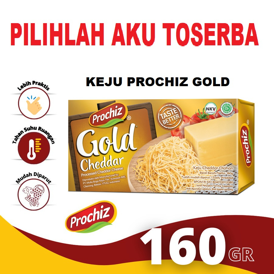 Jual Keju PROCHIZ Gold 160 gr Single - ( HARGA 1 PCS ) | Shopee Indonesia