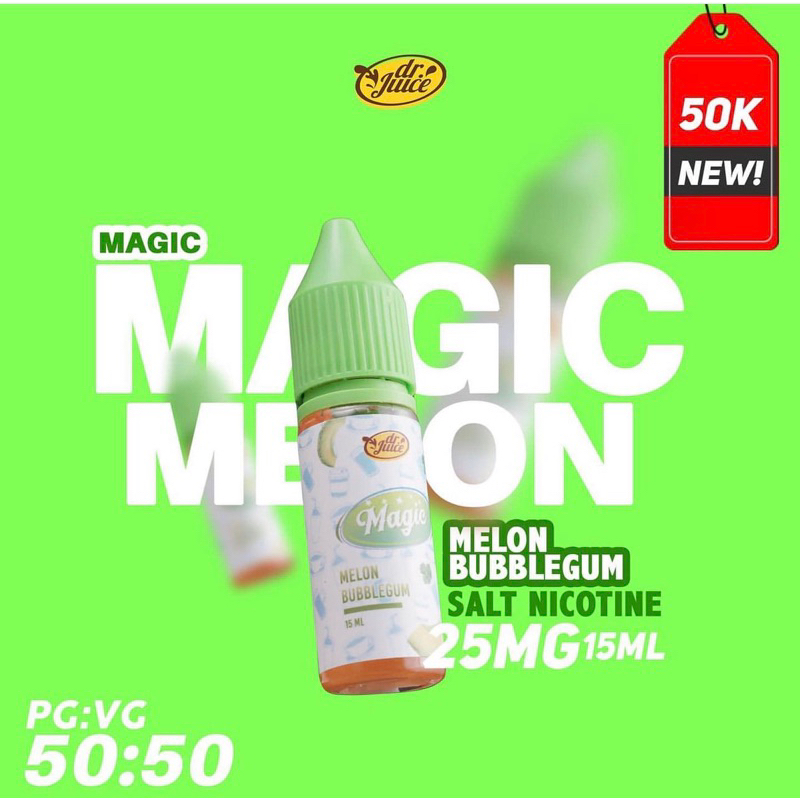 Jual LIQUID SALTNIC MAGIC ( MELON BUBBLEGUM ) 15ML 25MG | Shopee Indonesia