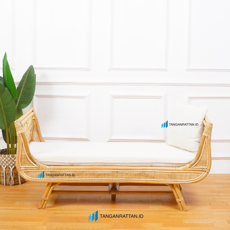 Jual KURSI SOFA BANCH ROTAN PANJANG 3 SEATER DENGAN BANTAL / SOFA ...
