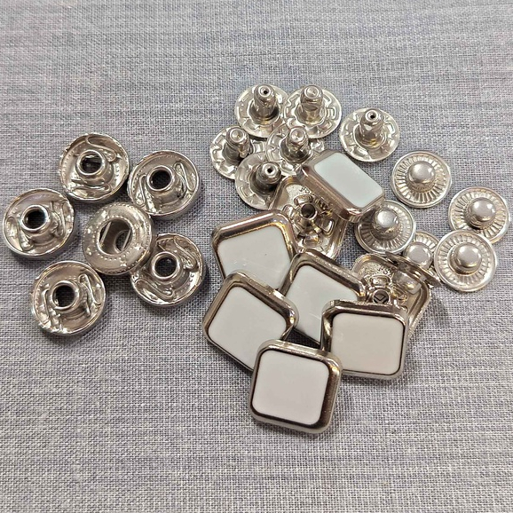 Jual 1000 Set Kancing Jubah Putih 1x1 cm Persegi Cetet Jepret Snap ...