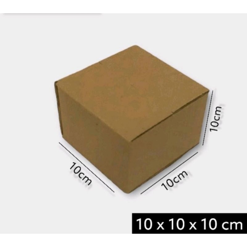 Jual Kardus box Ukuran 10x10x10 cm Single wall polos | Shopee Indonesia