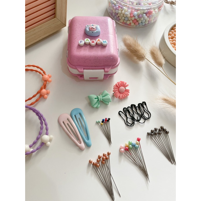 Jual Travel Kit Hijab Box Pin Hijab Tempat Penyimpan Jarum Jarum