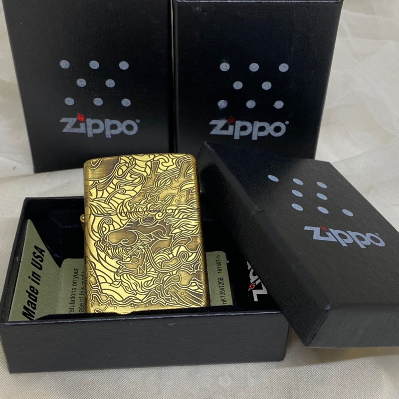 Jual Zippo Motif Grafir Full Batik Naga Gold | Shopee Indonesia