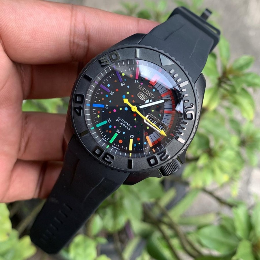 Jual Mod Seiko Yacht Master NH35 Automatic Seiko Mod Rainbow | Shopee Indonesia