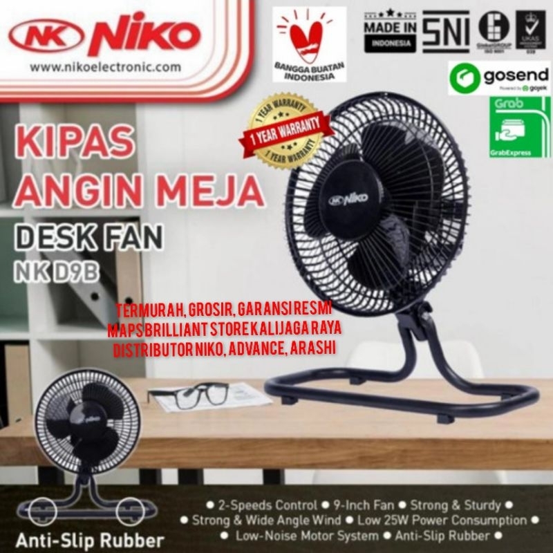 Jual kipas angin niko nkd9b/ map brilliant store kalijaga raya | Shopee ...