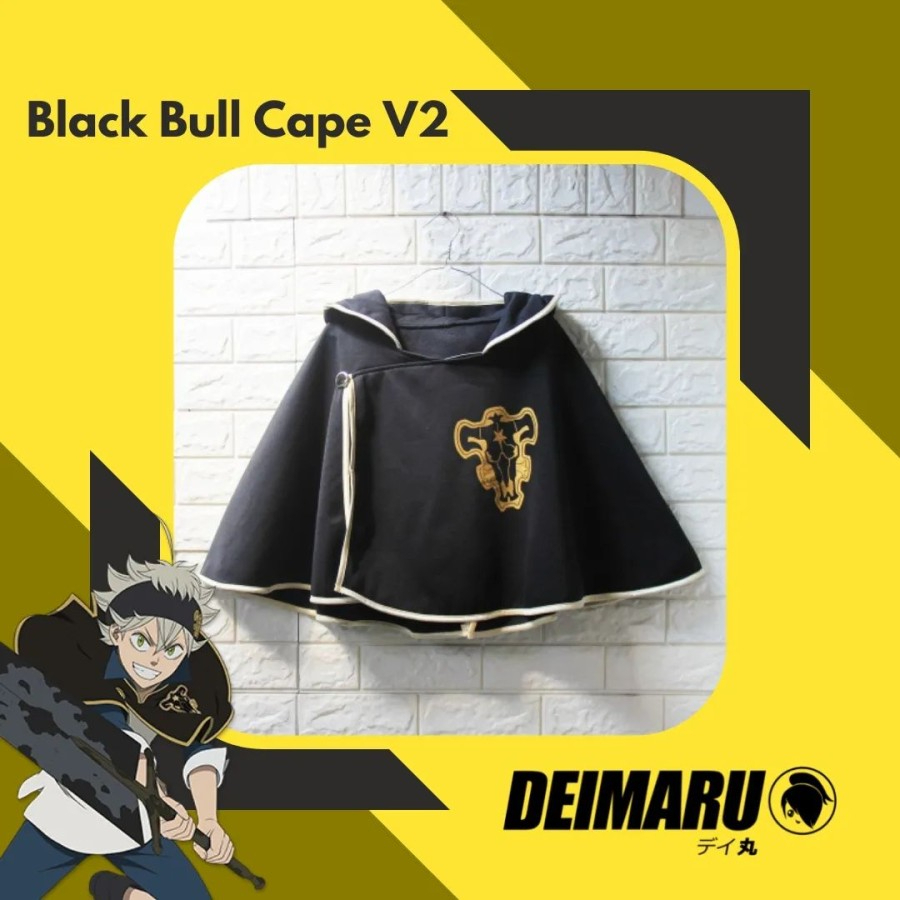 Jual Jubah Anime Black Clover Asta Black Bull Squad Cape Black V2 ...