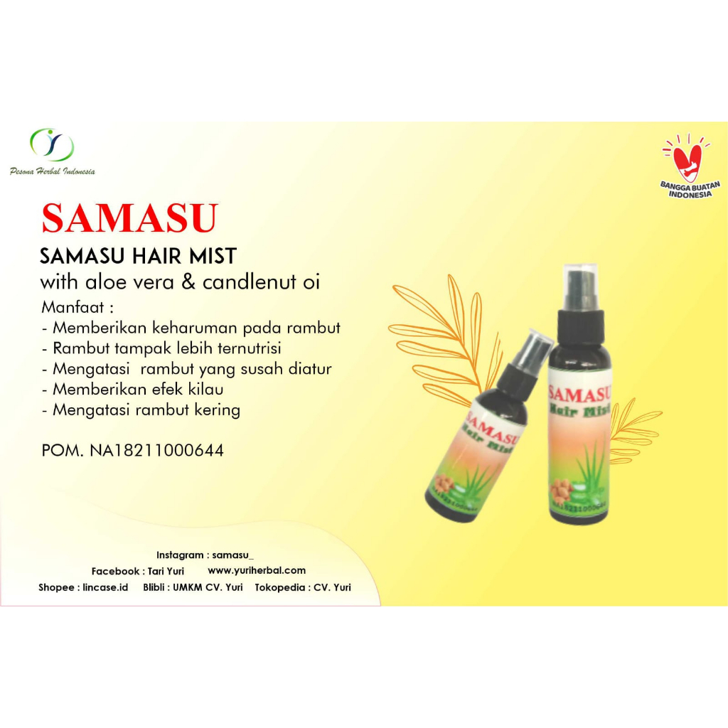 Jual SAMASU Hair Mist (Parfum Rambut) | Shopee Indonesia