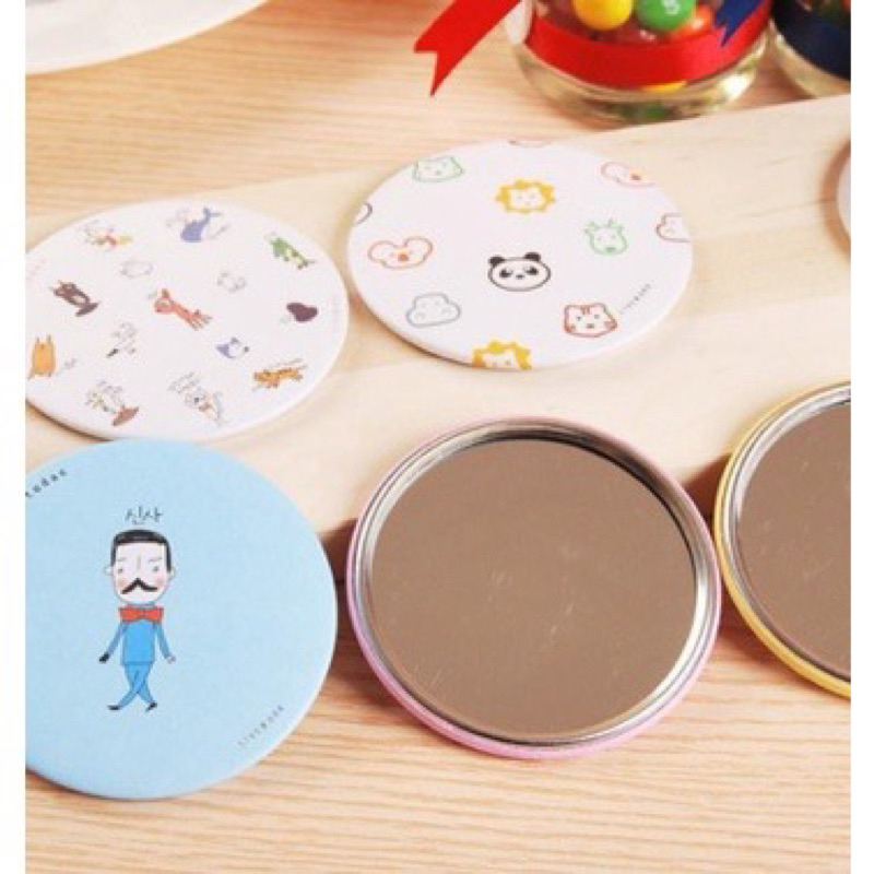 Jual Cermin Bulat Kaca Cermin Make Up Mini Kaca Travelling Portable ...