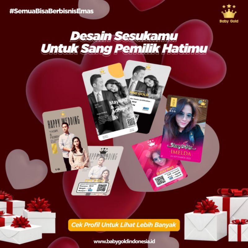 Jual Souvenir Emas Custom Design Baby Gram Emas Mini Gold Logam Mulia ...