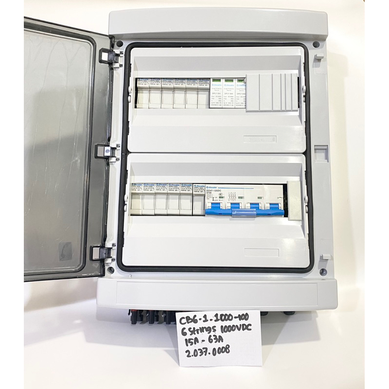 Jual Slocable PV Combiner Box 6 Strings 1000V DC 15A Fuse | DC Breaker ...