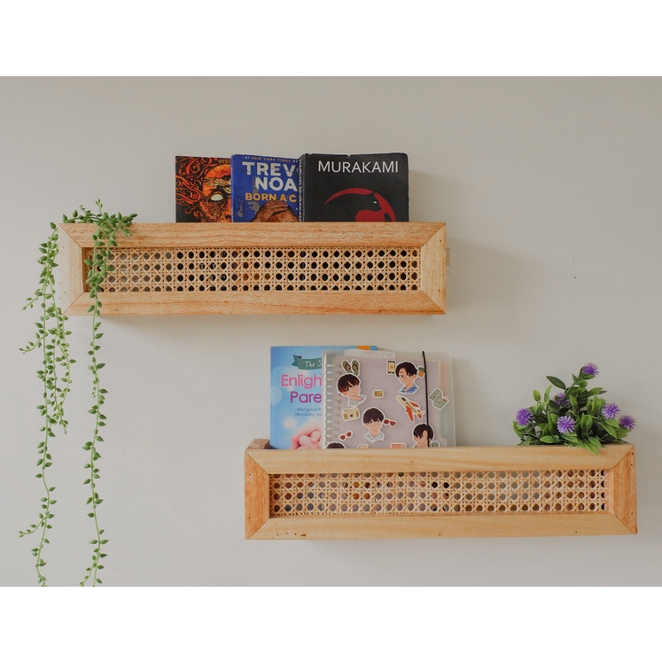 Jual Gambar Ambalan Dinding Aesthetic/ Ambalan anyaman/ Rak Rotan ...