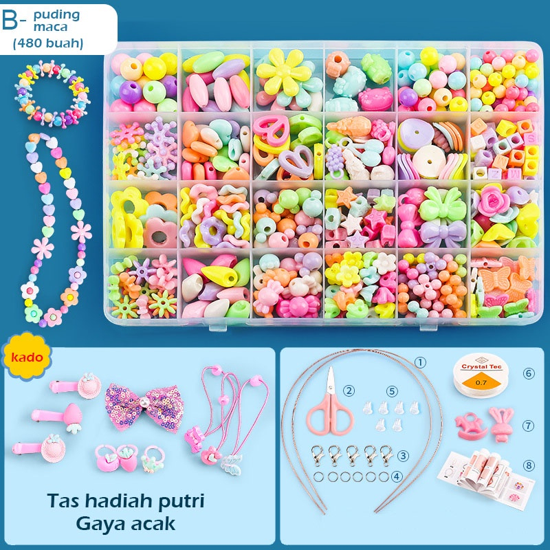 Jual Buatan Tangan Manik-manik Mainan Gadis DIY Gelang Perhiasan ...