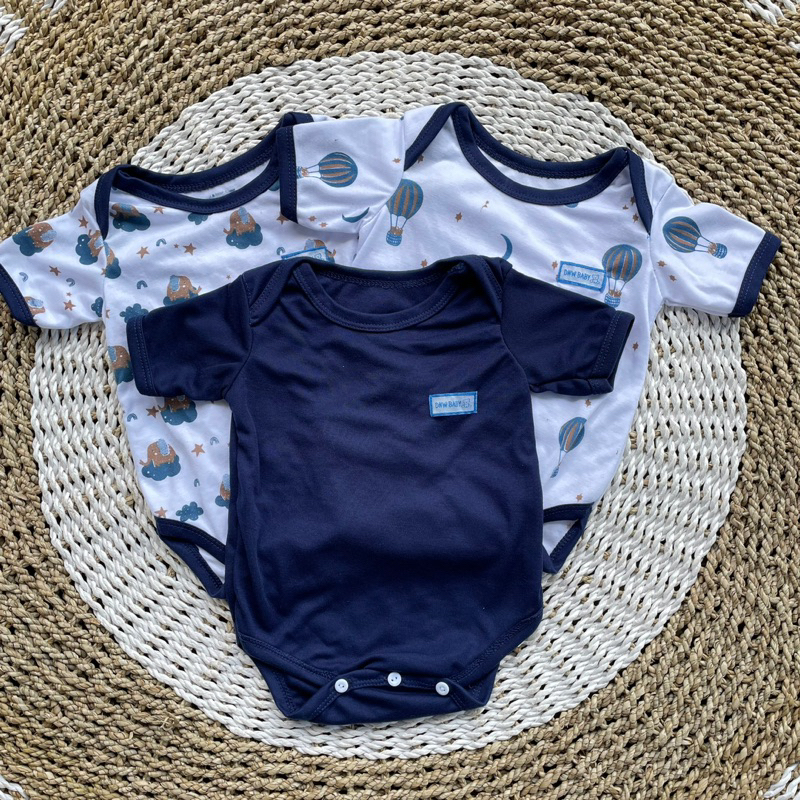 Jual 3Pcs Jumper Bayi Bodysuit Motif Full Sablon Jumper Bayi Newborn ...