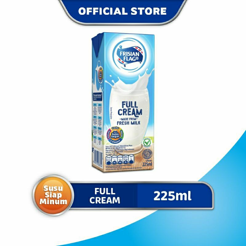 Jual Frisian flag susu uht full cream 225 ml | Shopee Indonesia