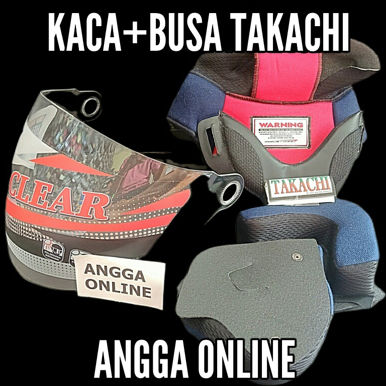 Jual PREMIUM Busa Helm Takachi + Kaca Helm Takachi | Shopee Indonesia