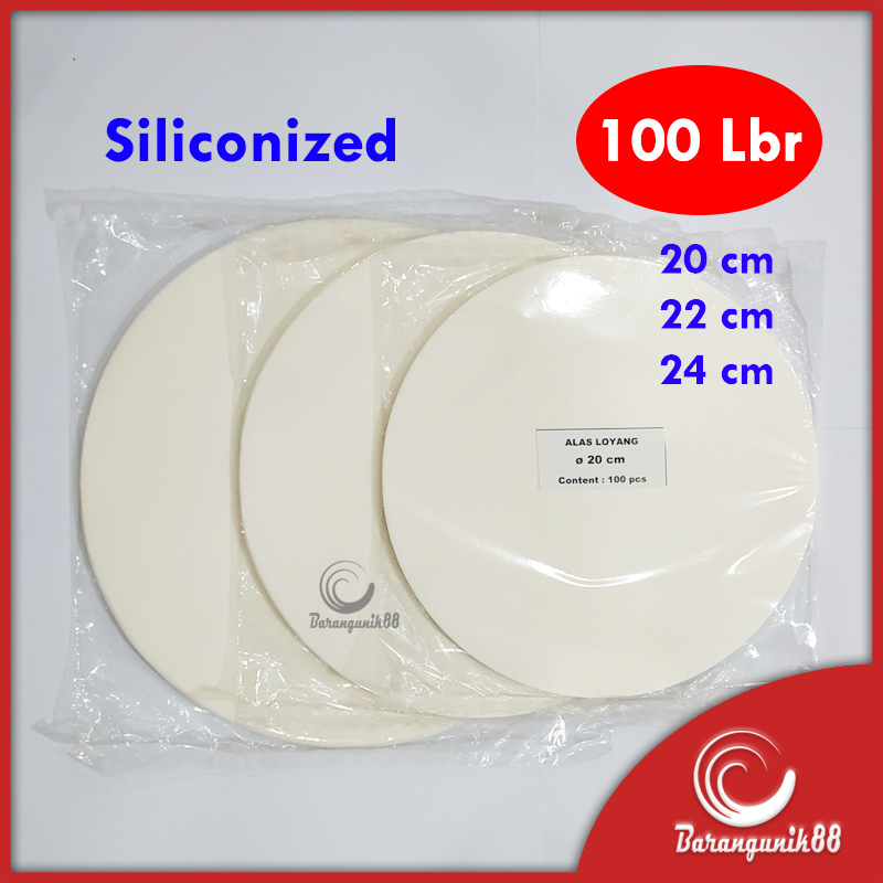 Jual [100 Lbr] Kertas Alas Loyang Siliconize Silicon Baking Paper Bulat 20 22 24 cm | Shopee ...