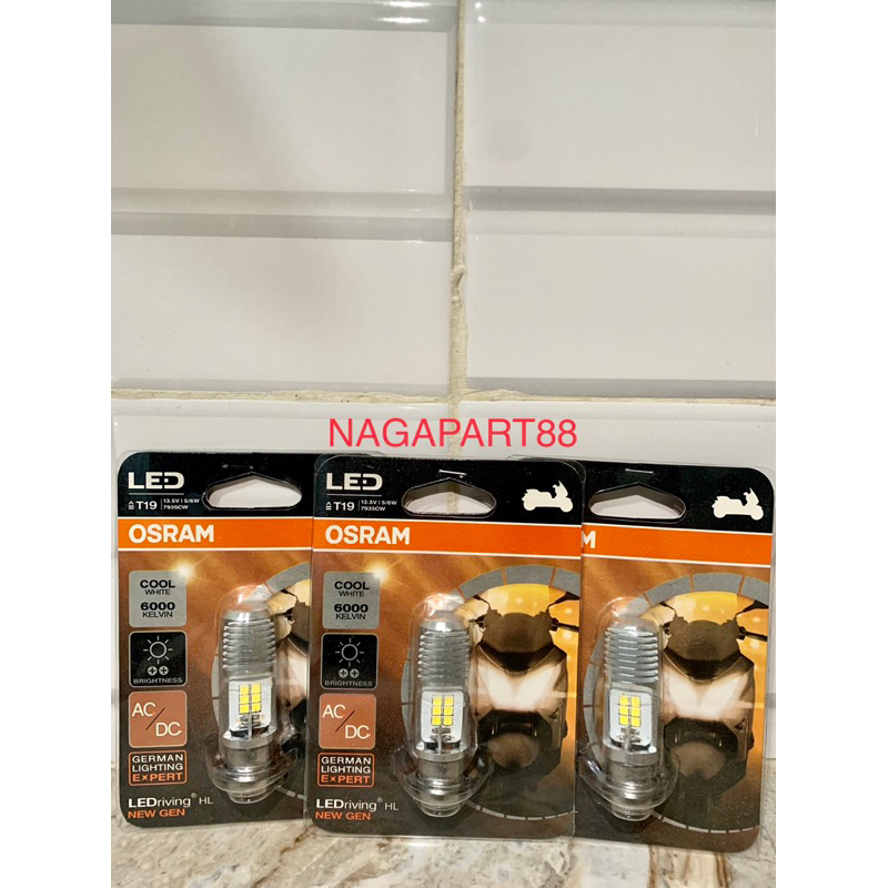 Jual SEANPART_21 BOHLAM DEPAN LED KAKI AC DC OSRAM COOL WHITE 6000 ...
