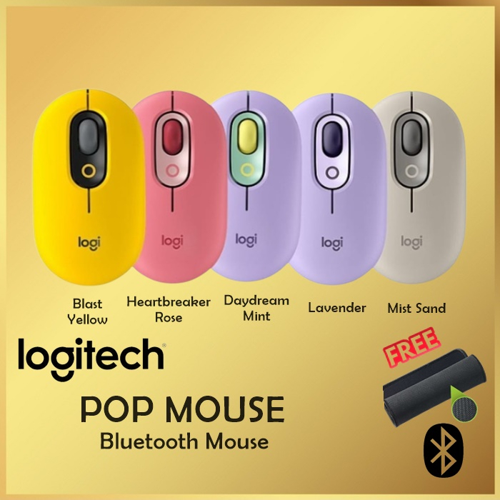 Jual Logitech Pop Mouse Wireless Bluetooth Mouse With Customizable Emoji Shopee Indonesia