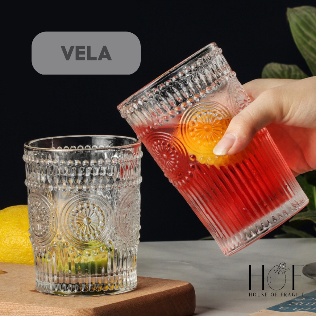 Jual [HOF] VELA Gelas Kaca Estetik Motif Bintik - Aesthetic Coffee ...