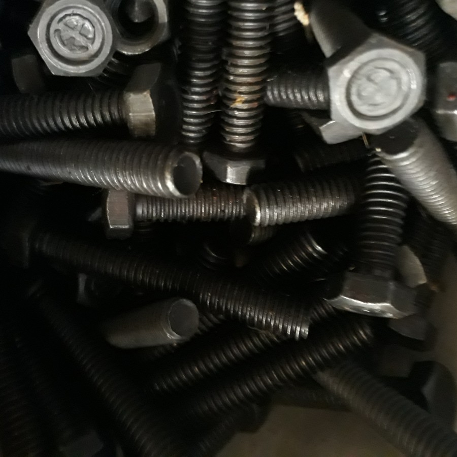 Jual Baut + Mur besi 7/16 x 2 1/2 /Hitam Nc/kunci 17/(per pcs) | Shopee ...