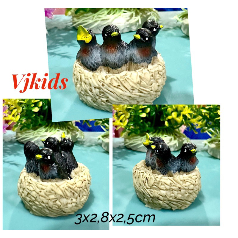 Jual miniatur beraneka burung untuk topper cake, bermain sensory ...