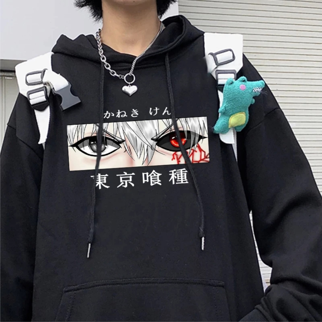 Jual Anime Tokyo Ghoul Kaneki Ken Eye Manga Harajuku Sweater Hoodie ...