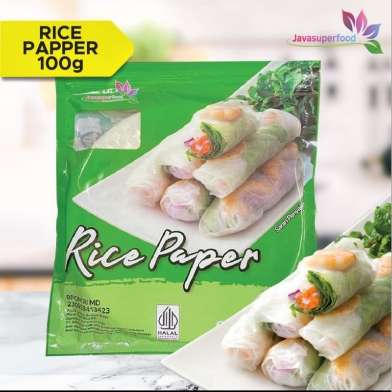 Jual Rice Paper Bulat 100gr (10 lembar) / Banh Trang High Quality Rice ...