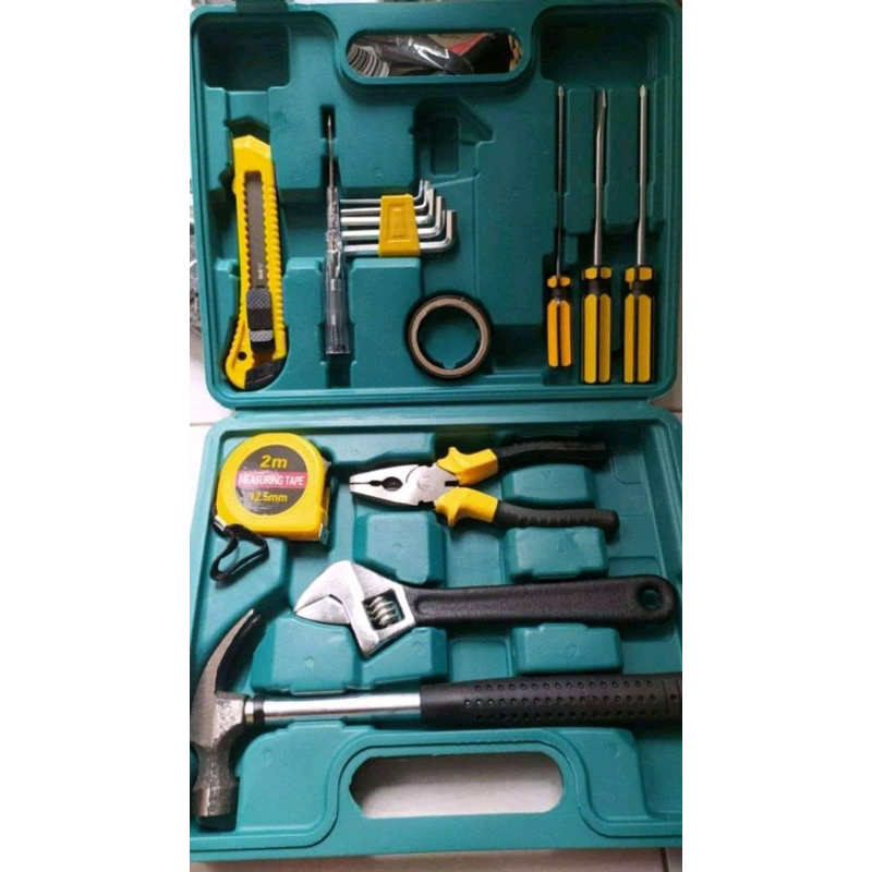 Jual perkakas lengkap alat tukang 16 in 1 tools box | Shopee Indonesia