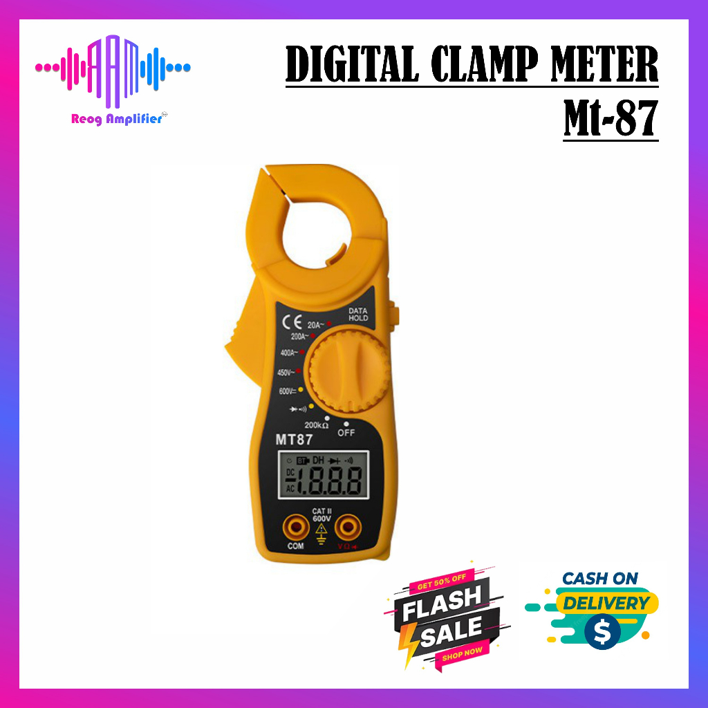 Jual Digital Clamp Meter MT87 Tang Ampere Multimeter MT-87 Kabel Tester ...