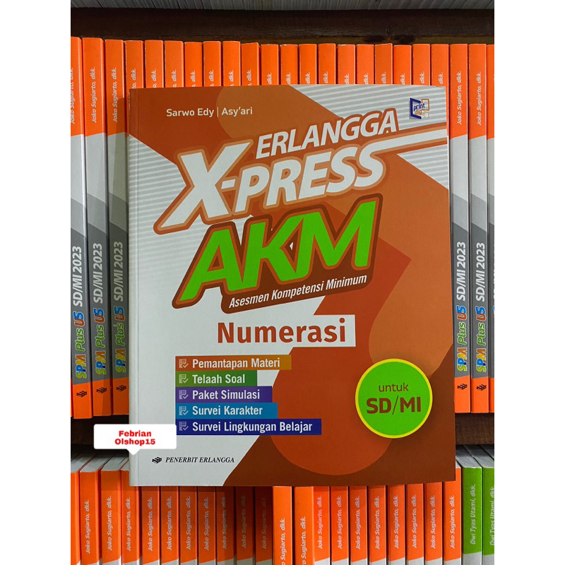 Jual BUKU ERLANGGA X-PRESS AKM ASESMEN KOMPETENSI MINIMUM SD/MI LITERASI MEMBACA DAN NUMERASI ...