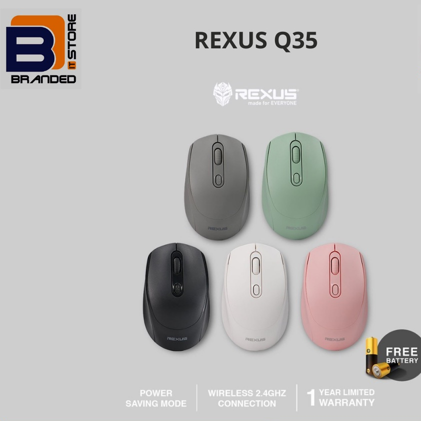 Jual Rexus Q35 Q-35 Q 35 Mouse Wireless Office Silent Click Original ...