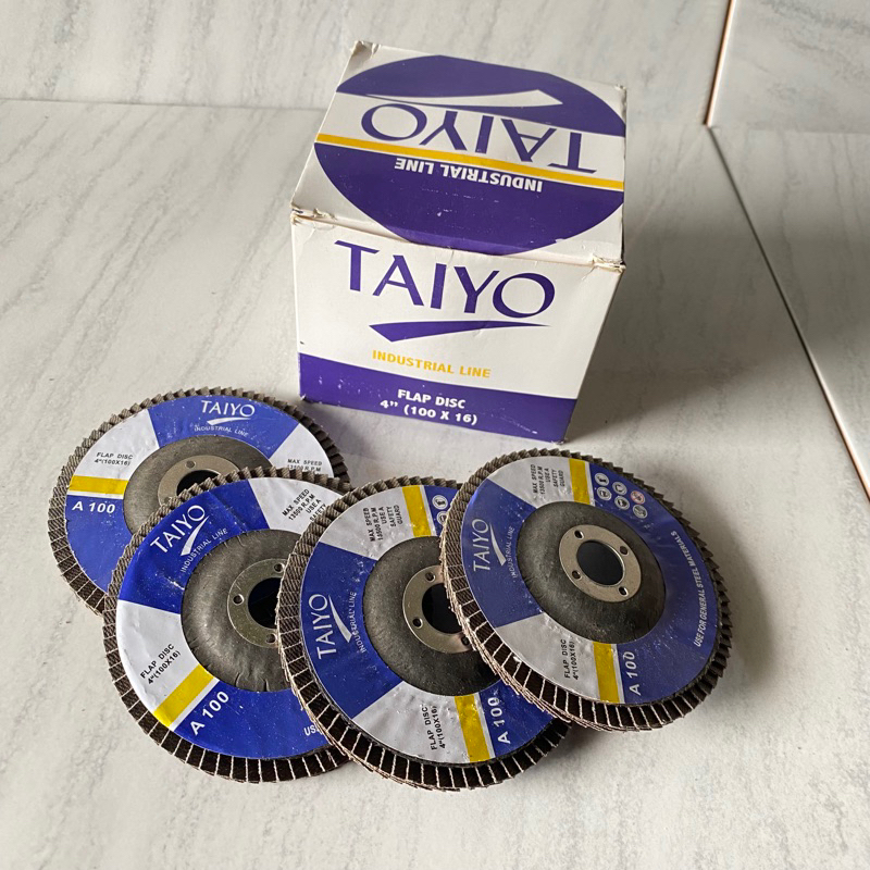 Jual Flap Disc 4 Inch Taiyo A60 - A80 - A100 - A120 / Mata Amplas Susun ...