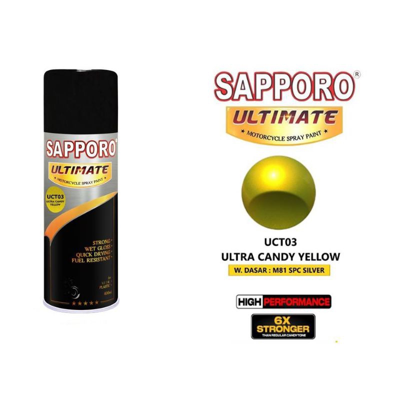 Jual SAPPORO ULTIMATE UCT03 ULTRA CANDY YELLOW CAT SEMPROT AEROSOL ...