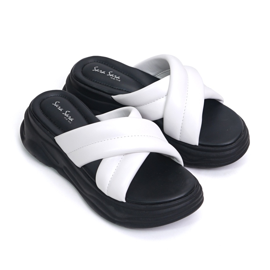 Jual SARA SARA STORE - Platform Sandals NAGITA WHITE | sandal wedges ...