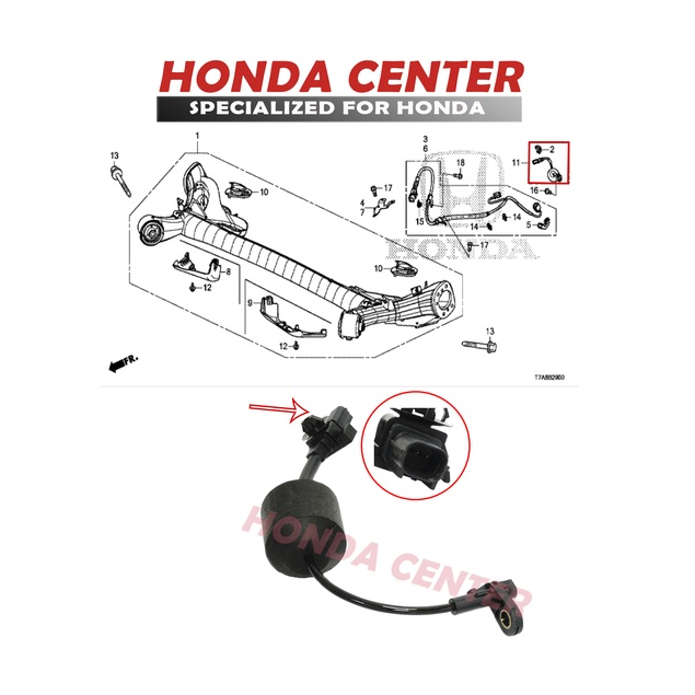 Jual Sensor Kabel Abs Rem Belakang Kiri Kanan Honda Hrv 2015 2016 2017 ...