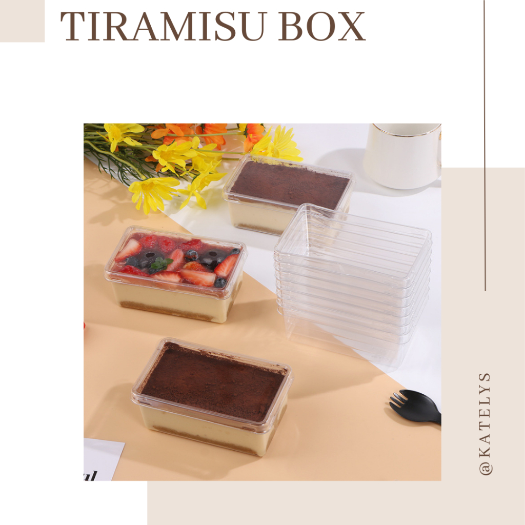 Jual Toples Dessert Box | Tiramisu Box | Mika Kue Transparan | Shopee Indonesia