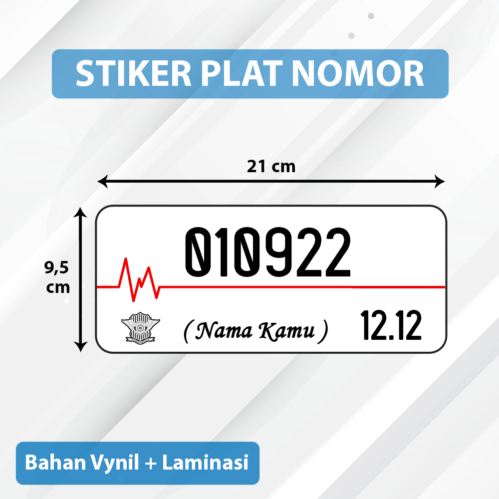 Jual Plat Motor Molis Vespa Uwinfly T3 STIKER 1PCS Plat Nomor Kendaraan ...