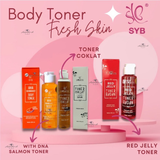 Jual SYB Forte Toner Badan Fresh Skin/toner badan pemutih SYB/ Red ...