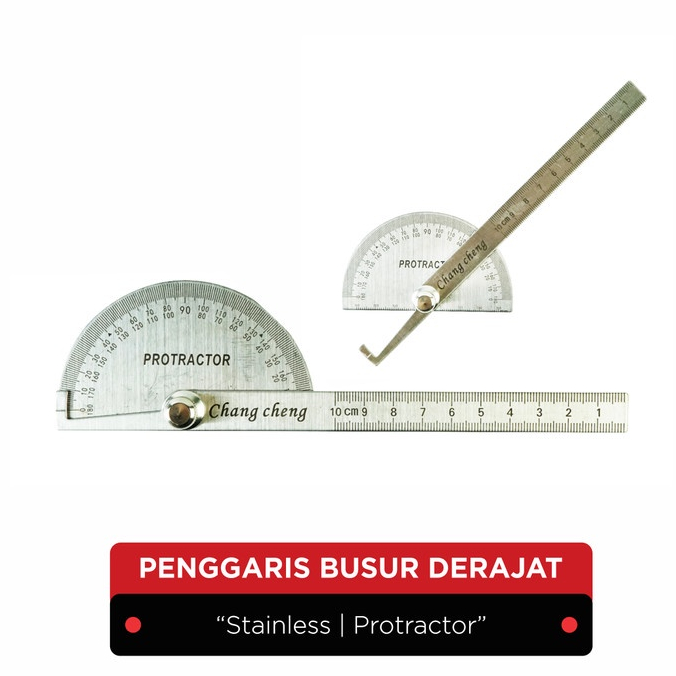 Jual Penggaris Busur Derajat Stainless | Protractor | Shopee Indonesia