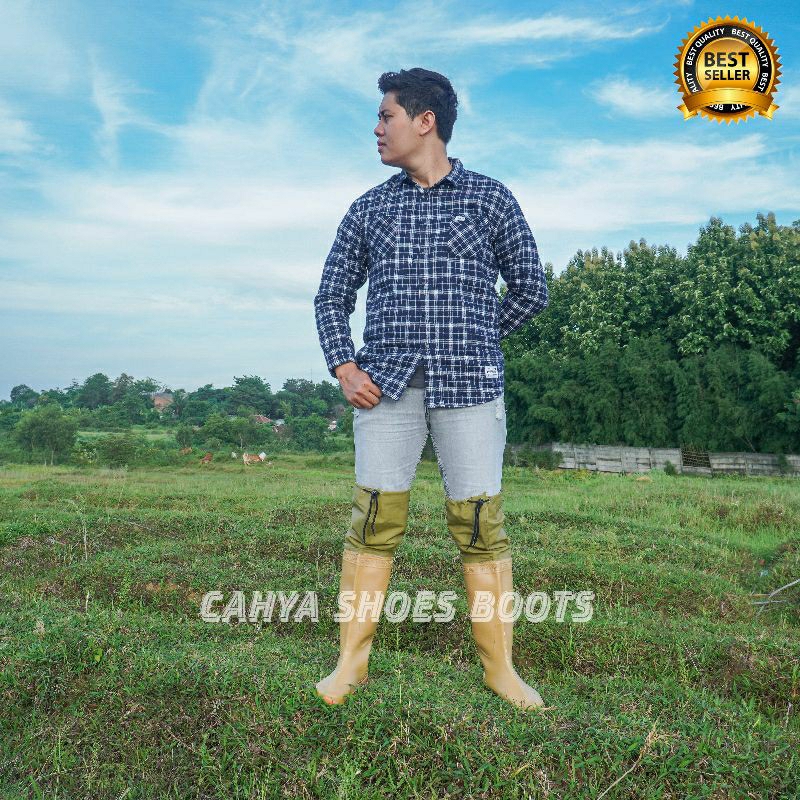 Jual sepatu boot boots panjang karet sawah petani peternak ladang kebun ...