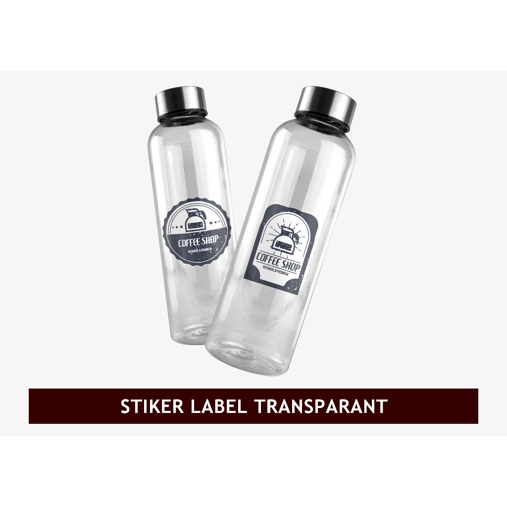 Jual Stiker Botol Minuman Bening / Stiker Cup Minuman Tahan Air ...