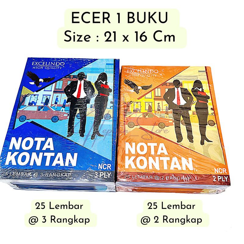 Jual Buku Nota Kontan Besar atau Kecil 1 PLY , 2 PLY , 3 PLY Excelindo ...